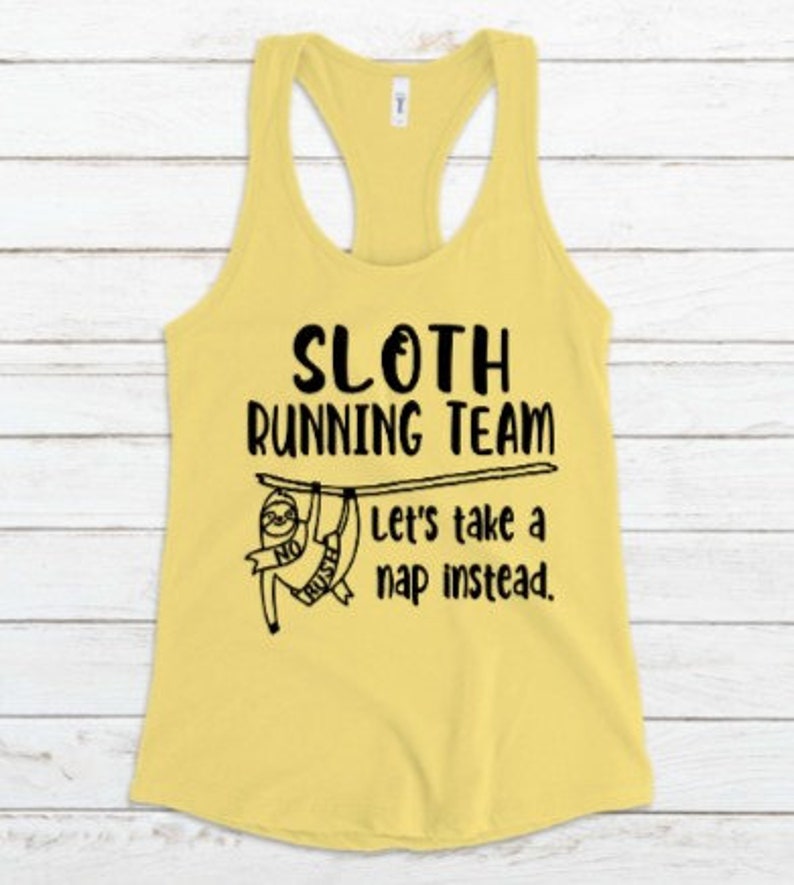 SLOTH RUNNING TEAM / Funny Running Shirt / Women's | Etsy