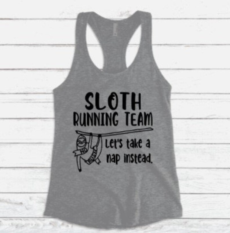 SLOTH RUNNING TEAM / Funny Running Shirt / Women's | Etsy