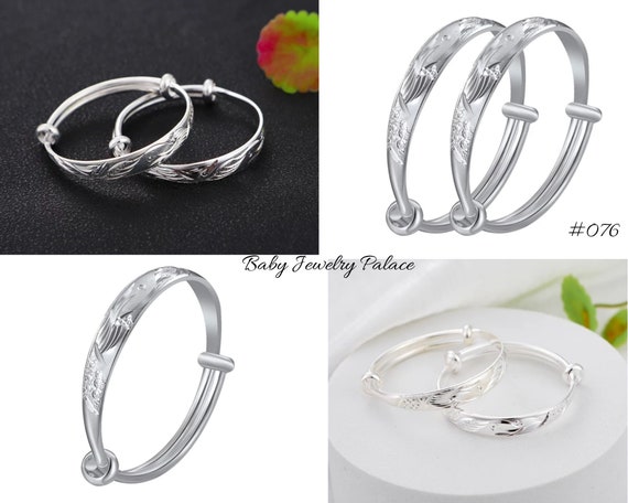 Silver Babies Bangles Toddler's Bangles Kids Bangles | Etsy