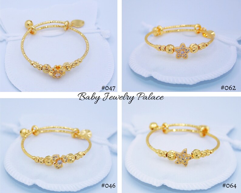 Baby/toddler's Bangles 24k Gold Plated Bangles - Etsy