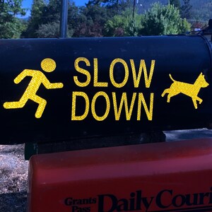 Ultra-reflective Slow Down sign neighborhood slow sign for | Etsy