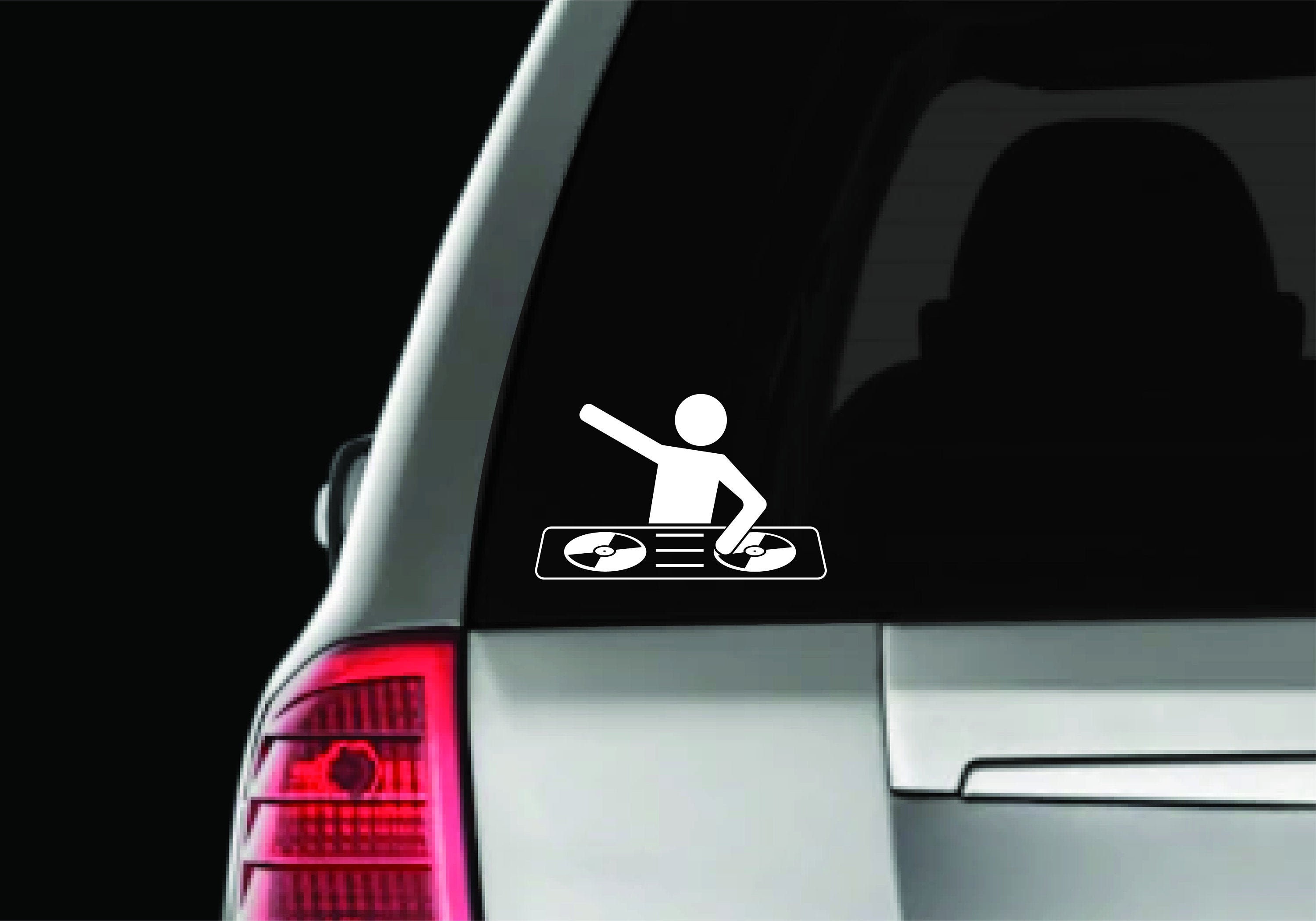 DJ Car Vinyl Sticker, vinilo de discos giratorios, DJlife, ventana de ...