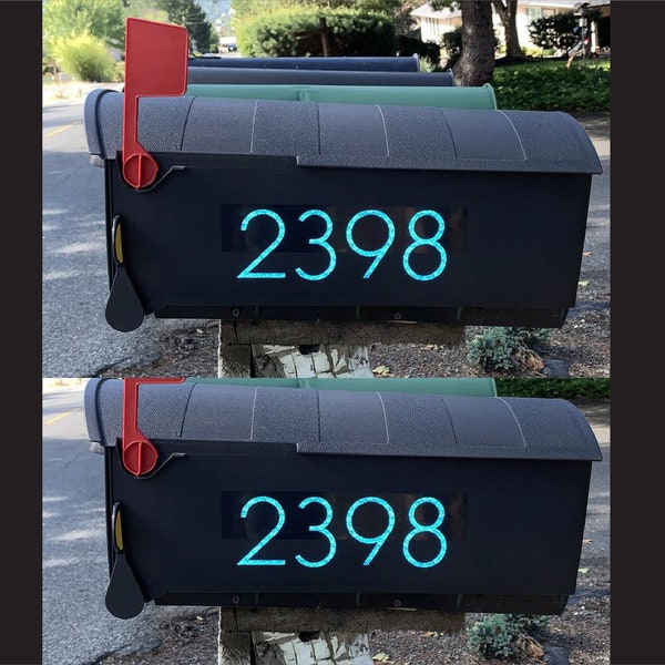 Metal Reflective Mailbox Numbers - Etsy