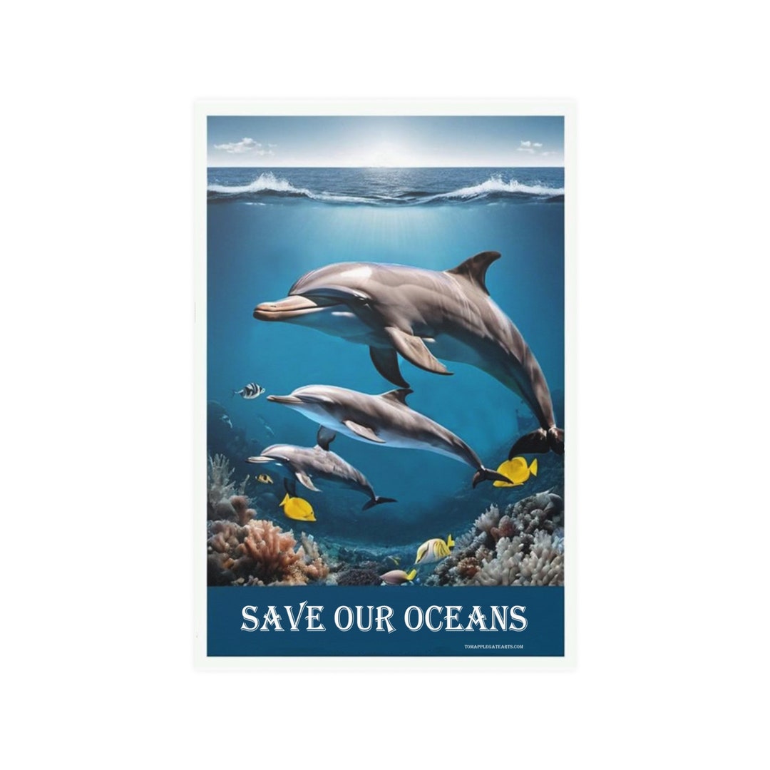 Save Our Oceans Satin Poster - Etsy