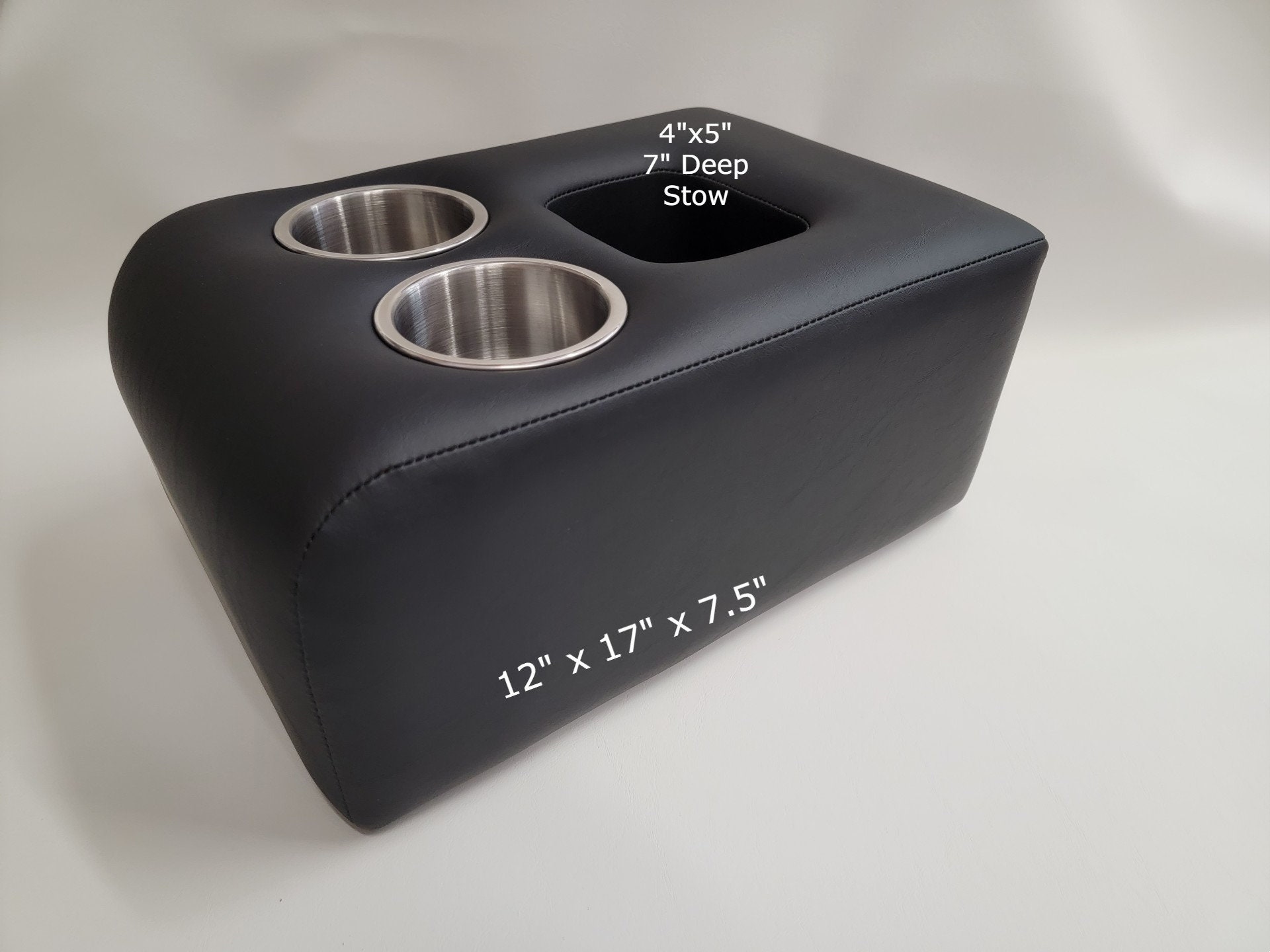 Armrest/ 2 Cup Spots and Stow Space. Nonslip Cup Holder, Boat Cup ...