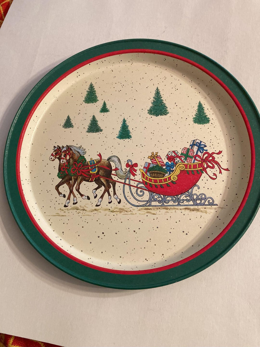 Vintage Potpourri Press 1988 Tray. Sleigh With Horses. 14" Pptray - Etsy
