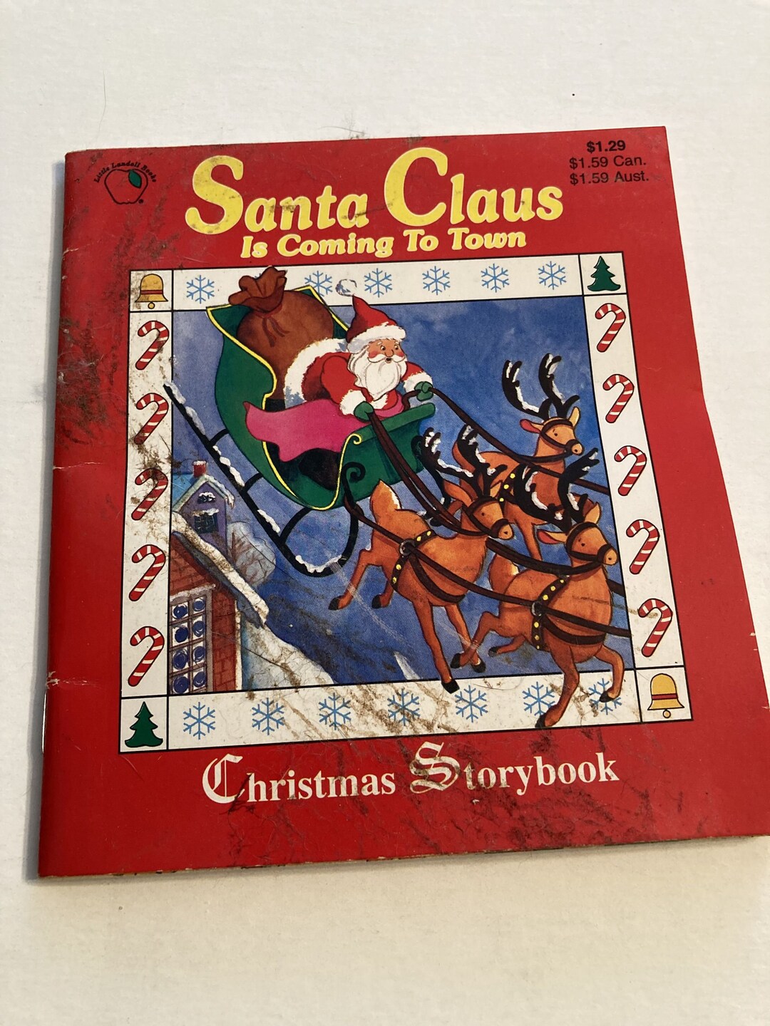 Vintage Santa Claus is Coming to Town. Christmas Storybook. Softcover ...