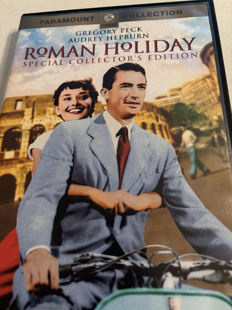 Vintage Roman Holiday. Gregory Peck Audrey Hepburn DVD. Romanh - Etsy