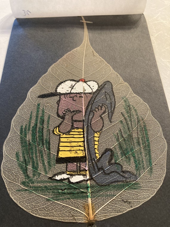 Linus With White Cap and Blanket. Hand Painted on a Real Tree - Etsy