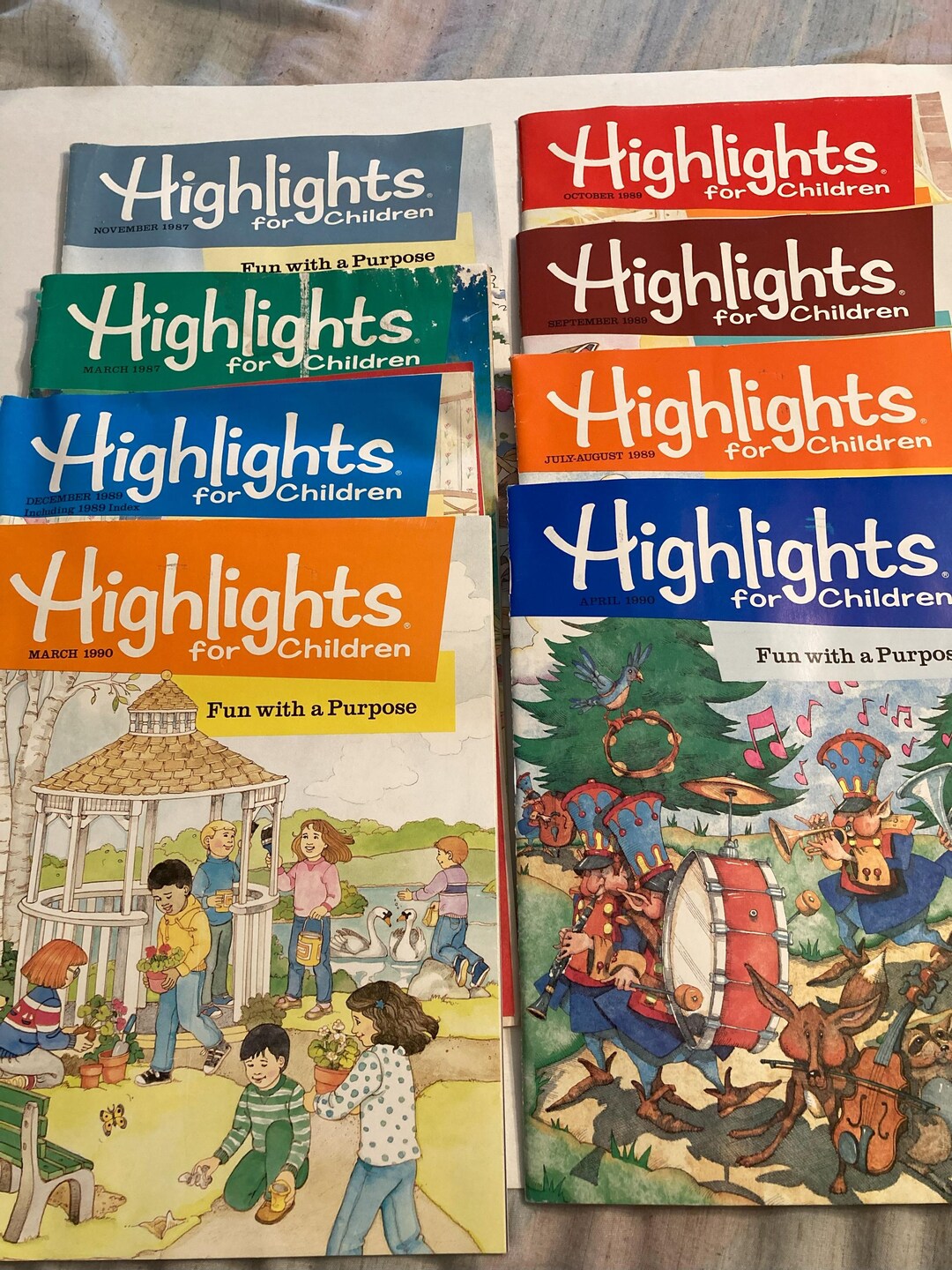 Vintage Highlights for Children: Fun With a Purpose 7 Issues 1987-1990 ...