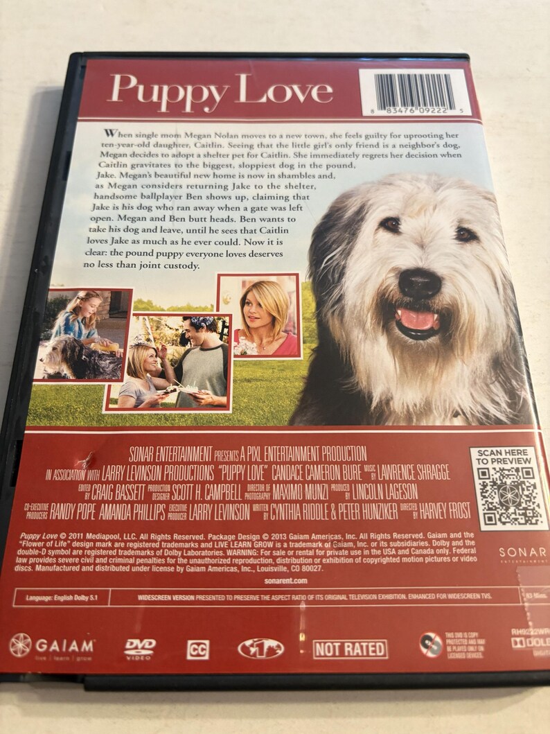 Vintage Puppy Love. Candace Cameron Bure Hallmark Original DVD. Puppyl ...