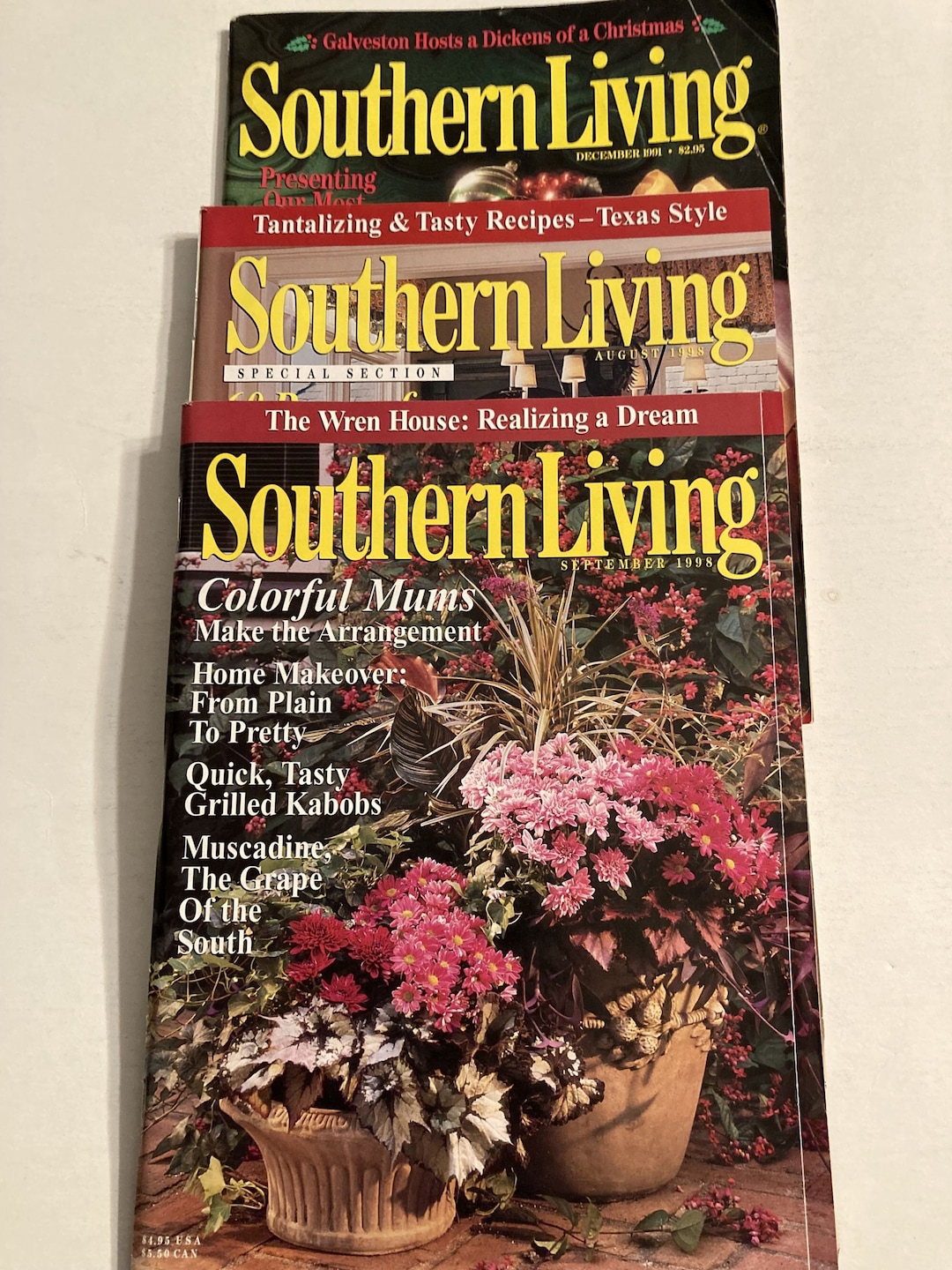 Vintage Southern Living Magazine 3 Issue 1991-1998 Southernliving - Etsy