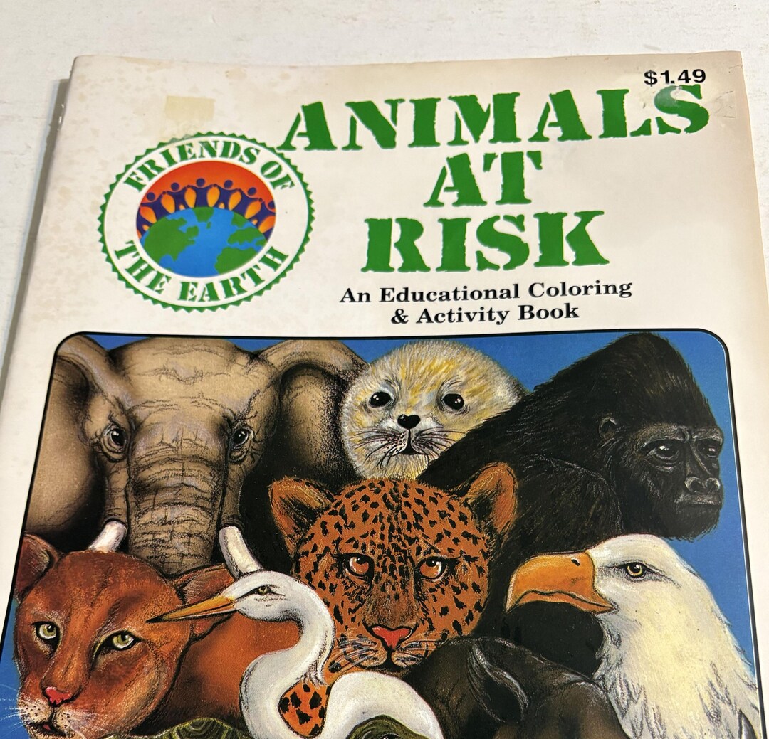 Vintage Animals at Risk by Friends of the Earth. Softcover 1992. Arisk ...