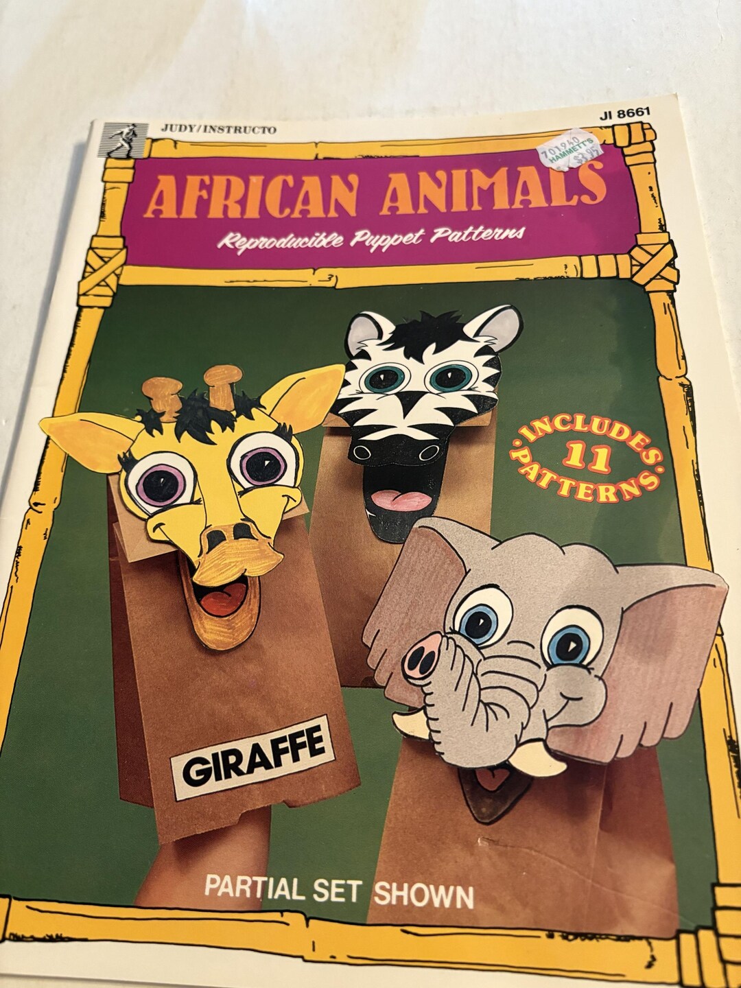 Vintage African Animals Reproductible Puppet Patterns. Softcover 1987 ...