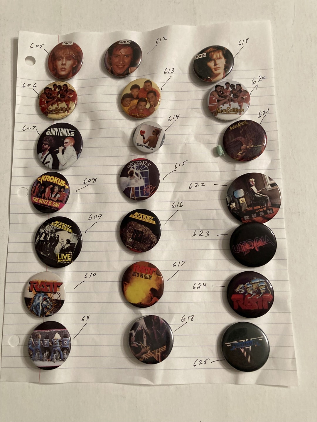 Vintage Buttons. Collectable. Celebrities Button561-630 - Etsy