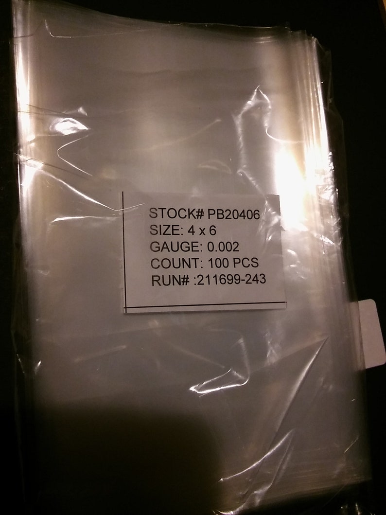 100 Poly Bags 4x6 Clear 2 Mil Pack2mpol46 - Etsy