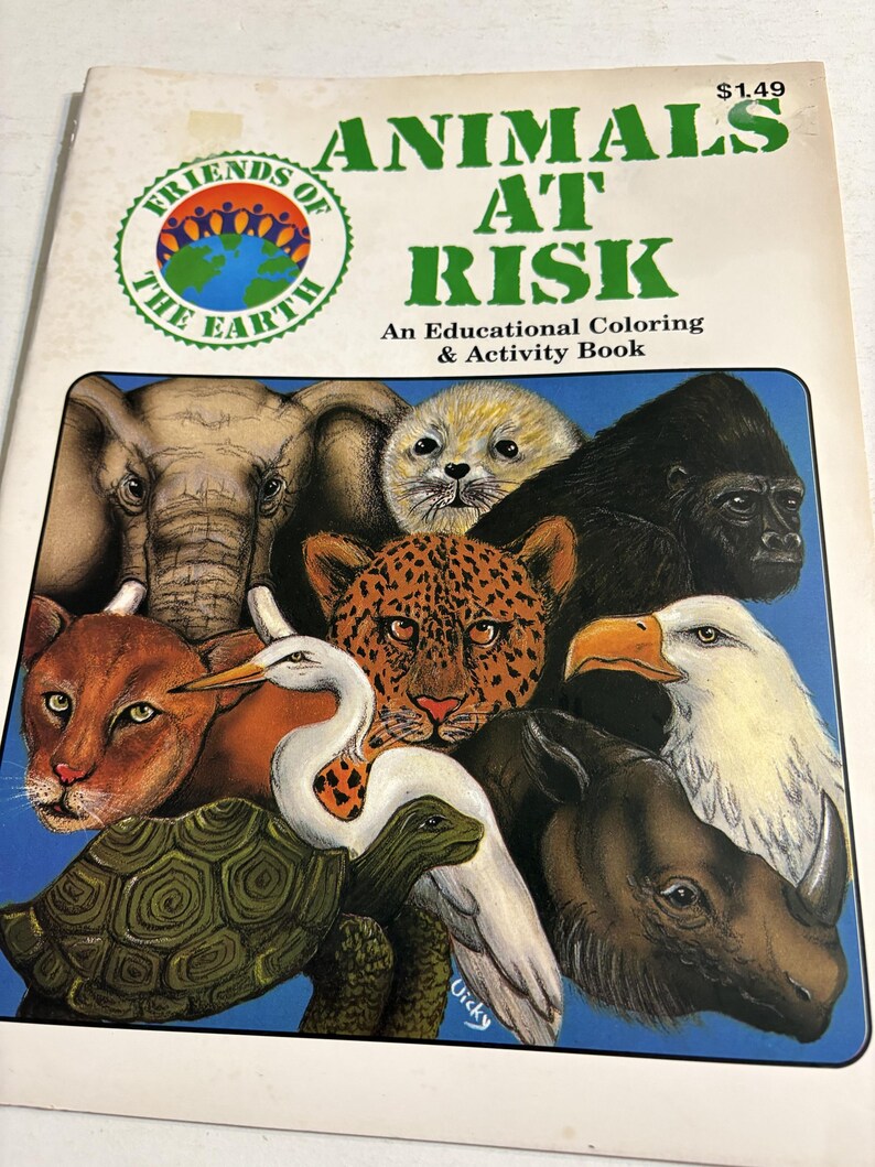 Vintage Animals at Risk by Friends of the Earth. Softcover 1992. Arisk ...