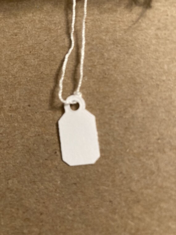 100 String Tags for Jewelry. 3/8 X 13/16 White Tag | Etsy