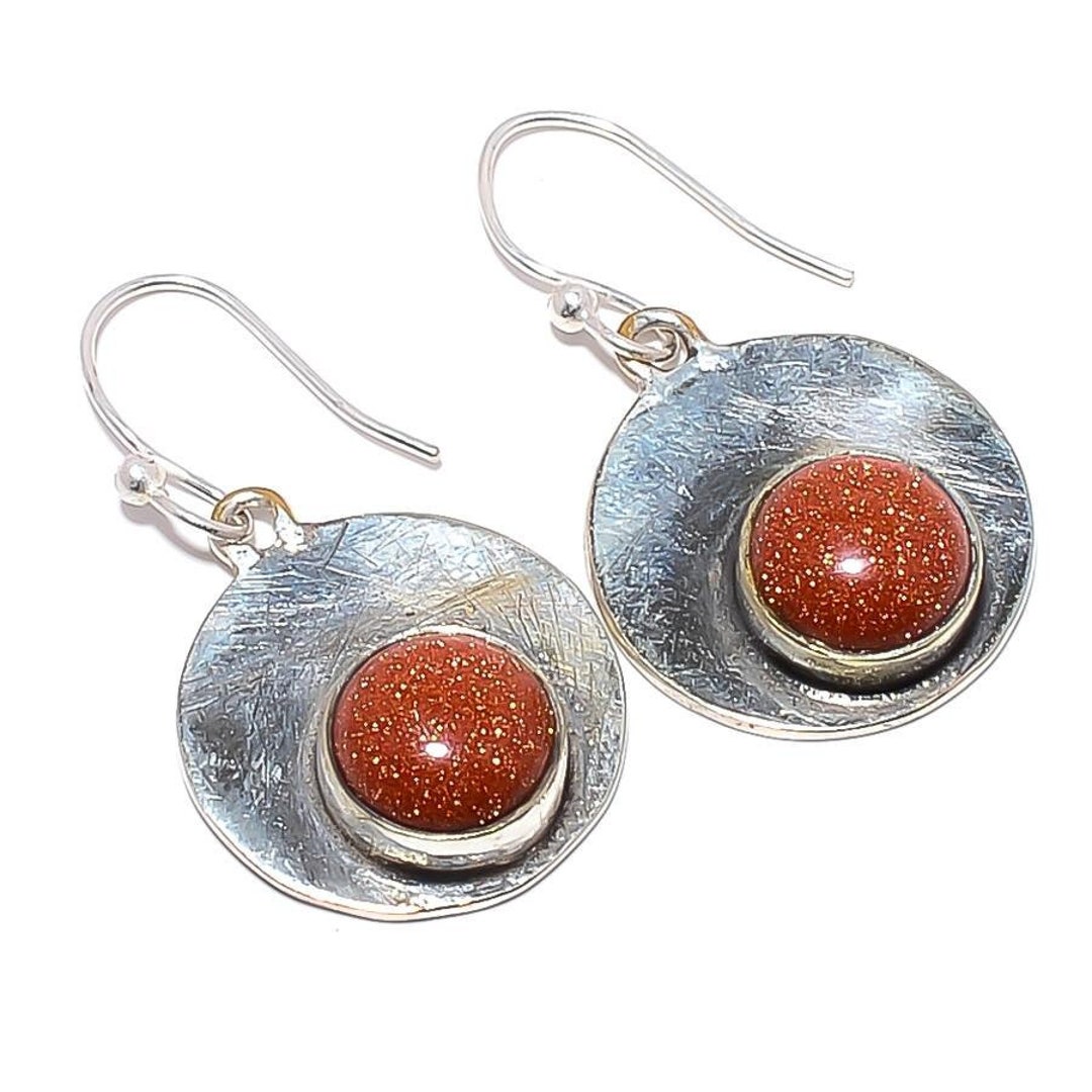 Handcrafted Natural Golden Sunstone Earrings, Gold Drop & Dangle ...