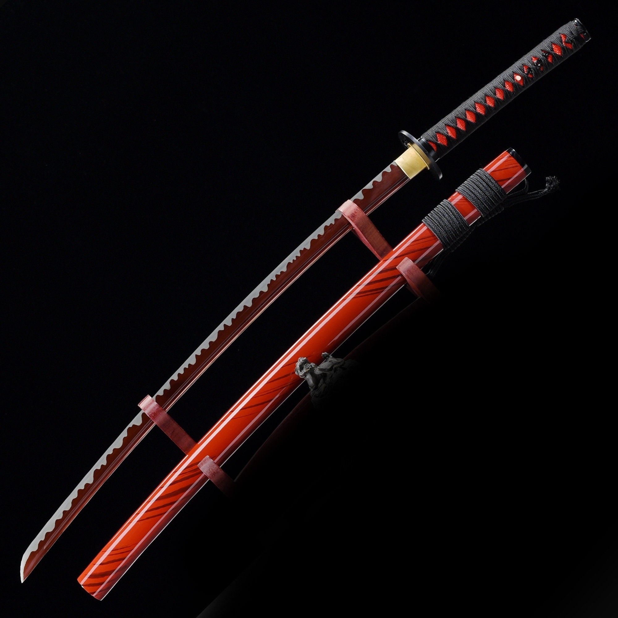 TRUEKATANA® Crimson Katana Handmade Japanese Katana Sword - Etsy
