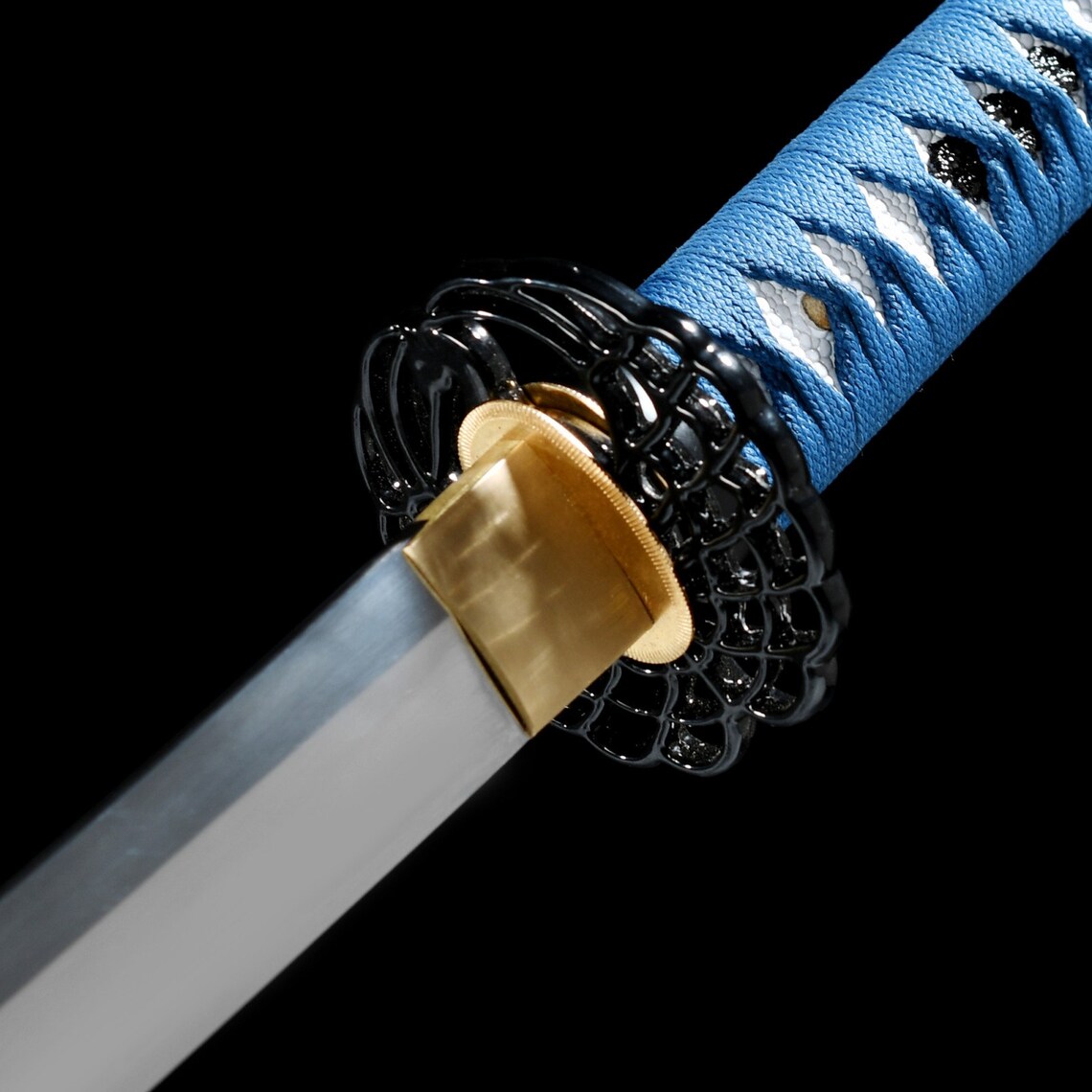 Extra Long Handle Emerald Theme Full Tang Handmade Katana | Etsy