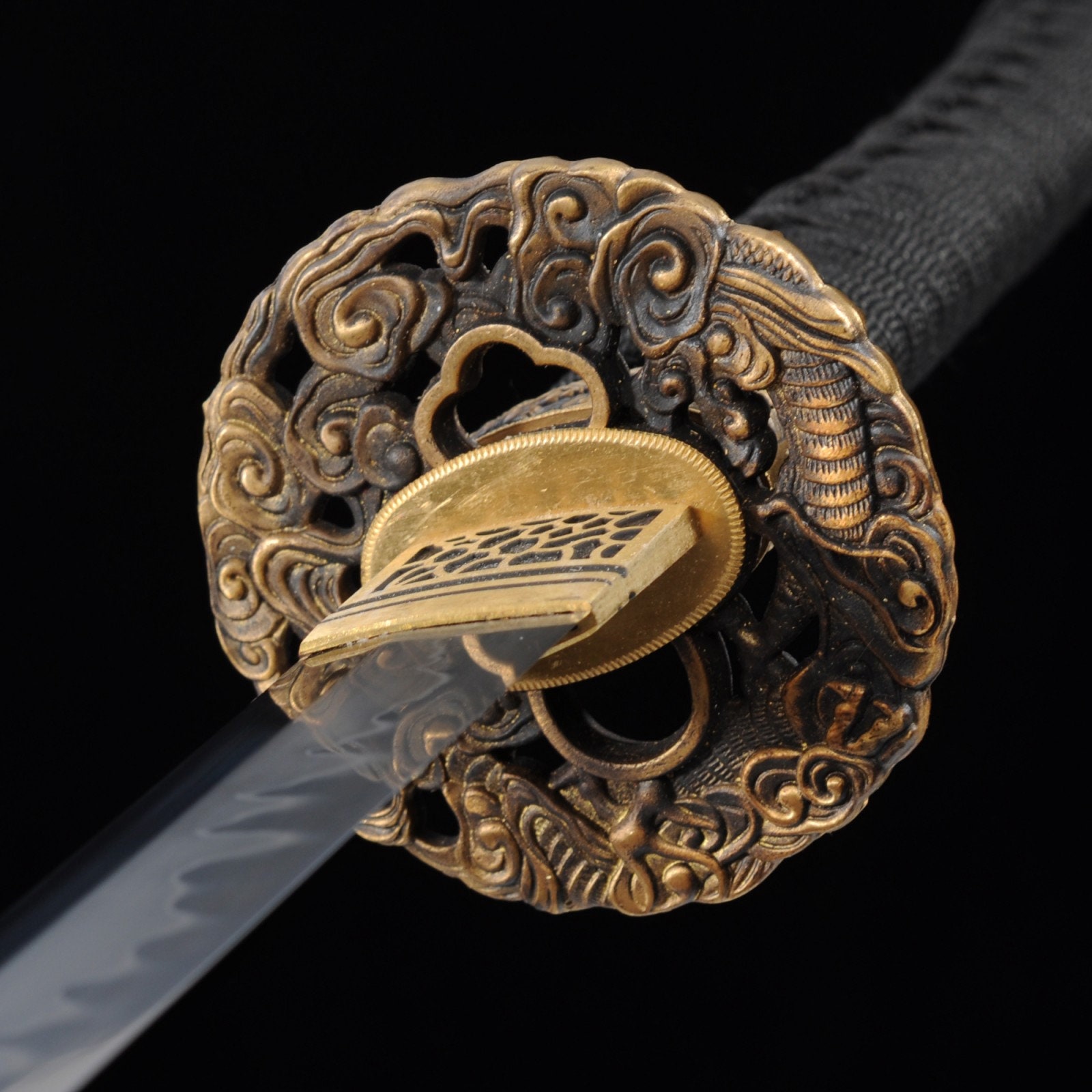 Handmade Full Tang Orange Theme Dragon Style Real Hamon Katana | Etsy