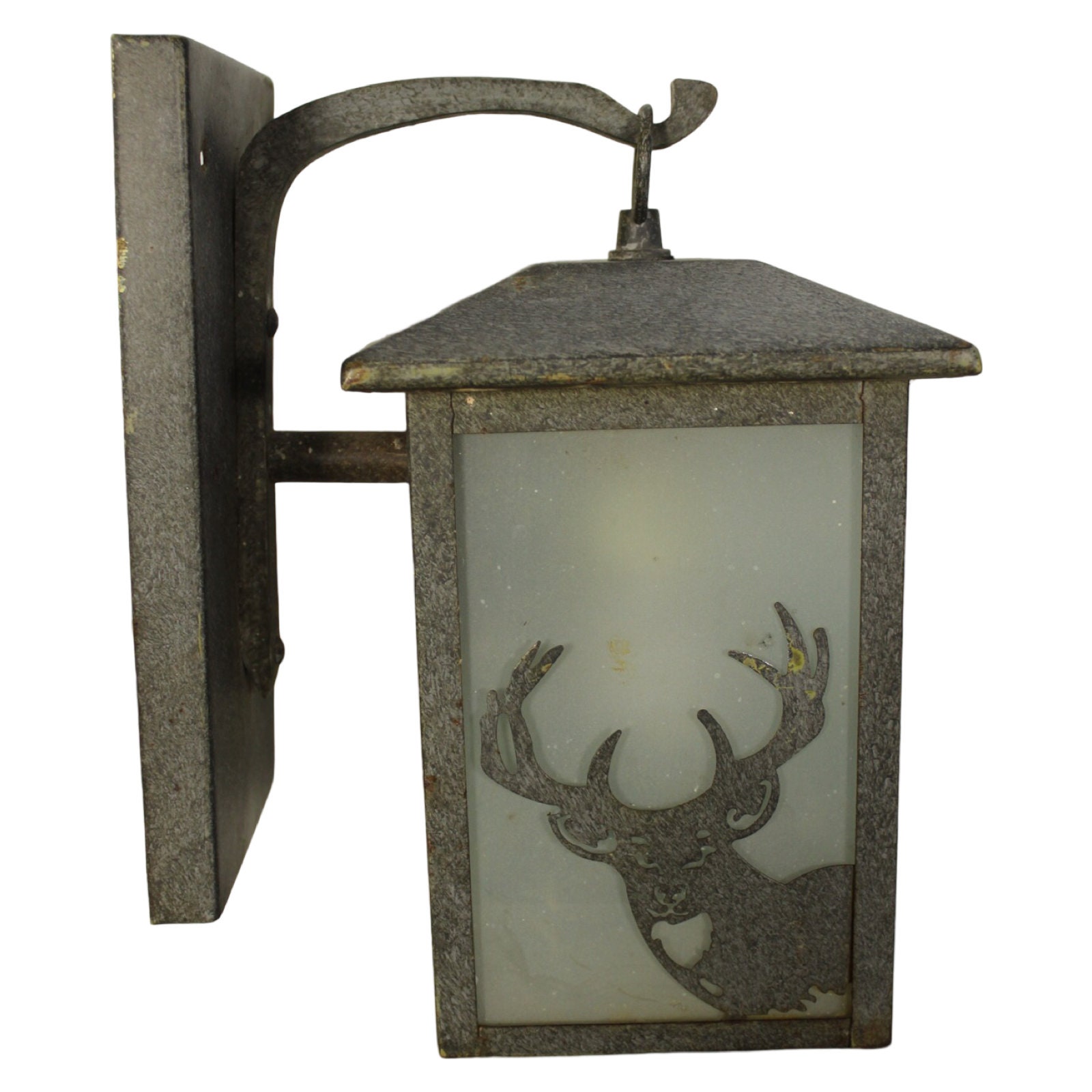 Vintage Rustic Stag Deer Silhouette Western Cabin Hunting Lodge Wall ...