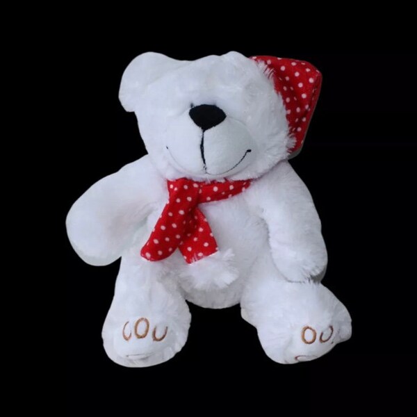 White Plush Bear - Etsy