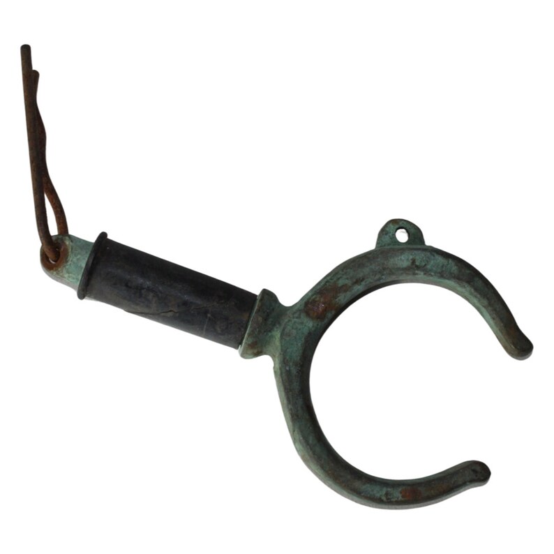 Antique Vintage Copper Brass Bronze Patina Heavy Metal Rubber Pin ...