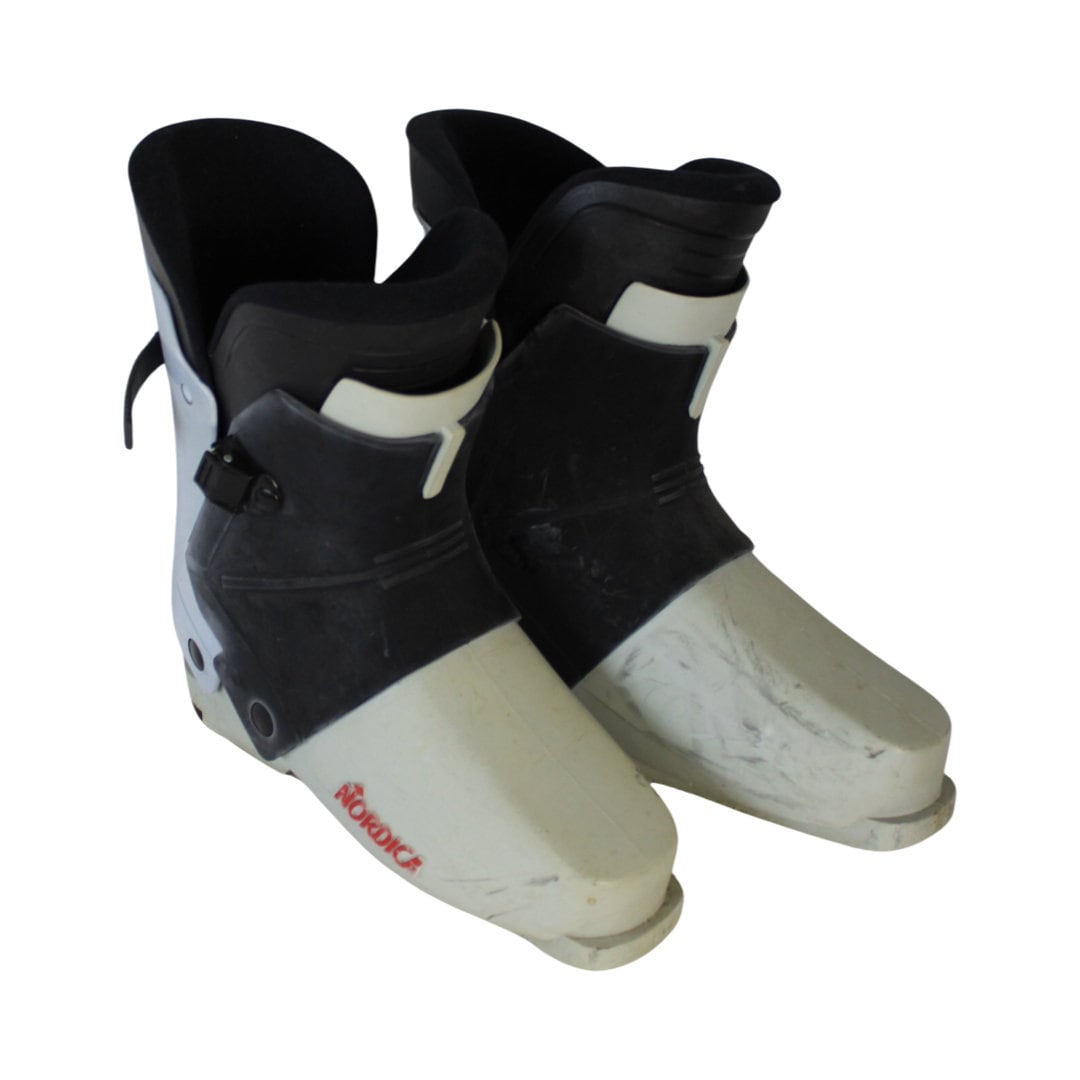 Vintage 1970s / 1980s Gray Grey Black Red Skiing Nordica Ski Boots ...