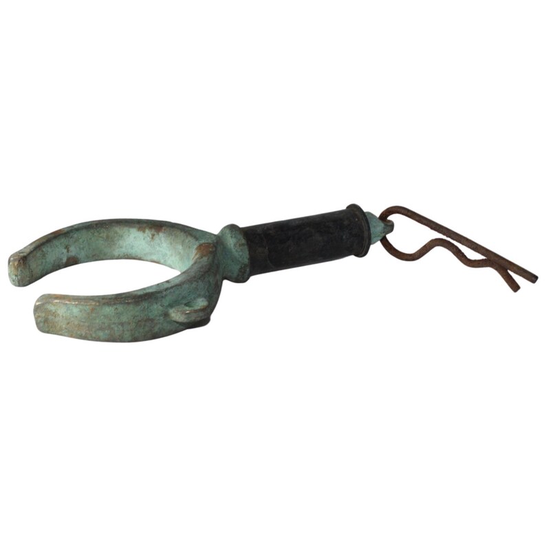 Antique Vintage Copper Brass Bronze Patina Heavy Metal Rubber Pin ...