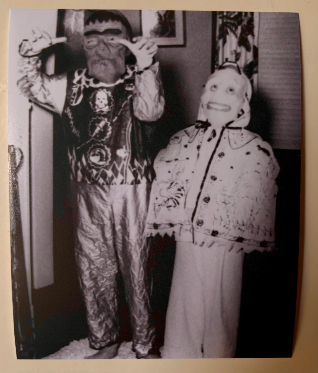 Halloween 1950s Photo Reprint Frankenstein Scary Kids Costumes Masks 4 ...