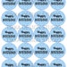 Printable Happy Birthday 2 INCH Cookie Tags - Blue Sprinkle Happy ...