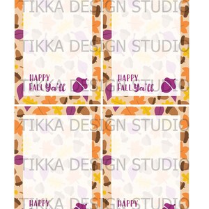 Printable Happy Fall Yall Cookie Card Fall Seasonal Cookie - Etsy