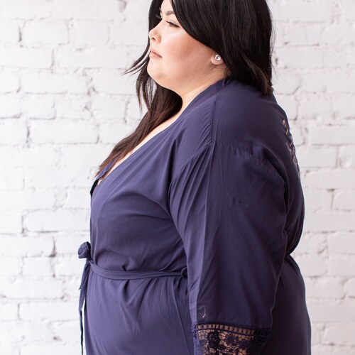 Bridesmaid Robes Plus Size Robes Cotton Lace Robes - Etsy