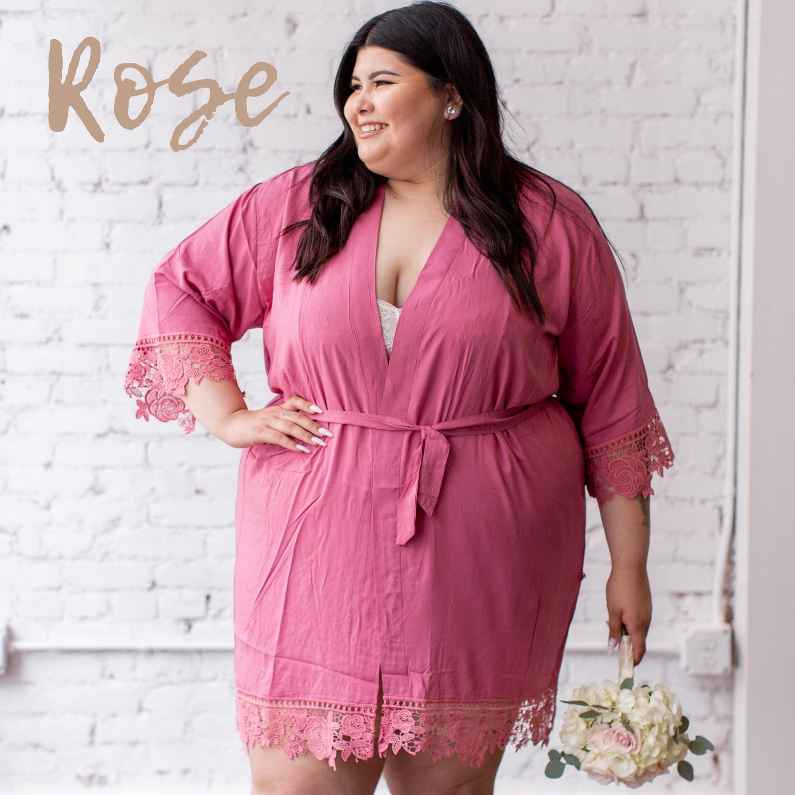 Bridesmaid Robes Plus Size Bridesmaid Robes Cotton Lace | Etsy