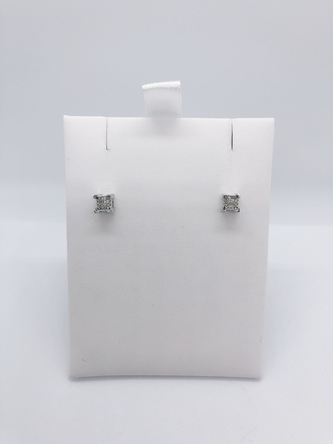 Invisible Set Princess Cut Diamond Stud Earrings - Etsy