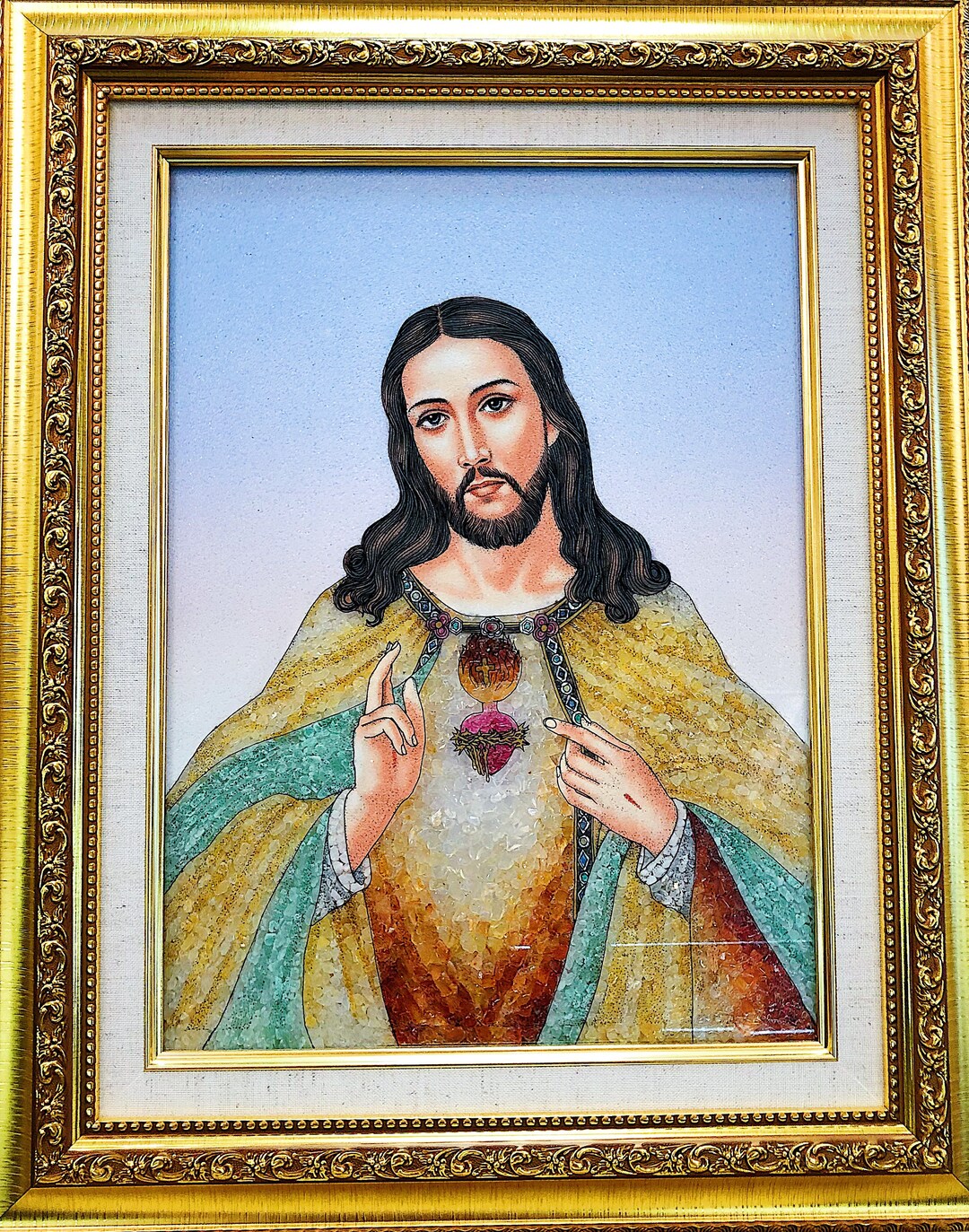 CUSTOM Jesus Gemstone Picture - Etsy