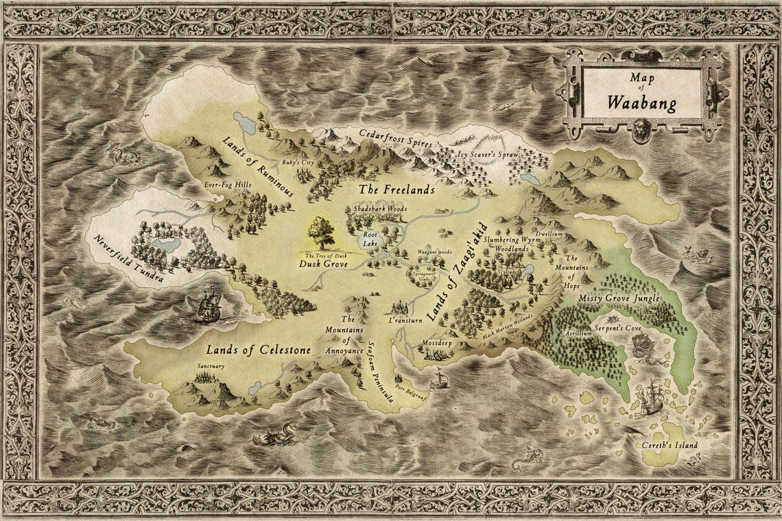 Custom Fantasy Map Commission for Your D&D Campaign, Fantasy Novel - Etsy