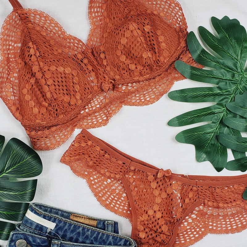 Sheer Bralette Set - Etsy