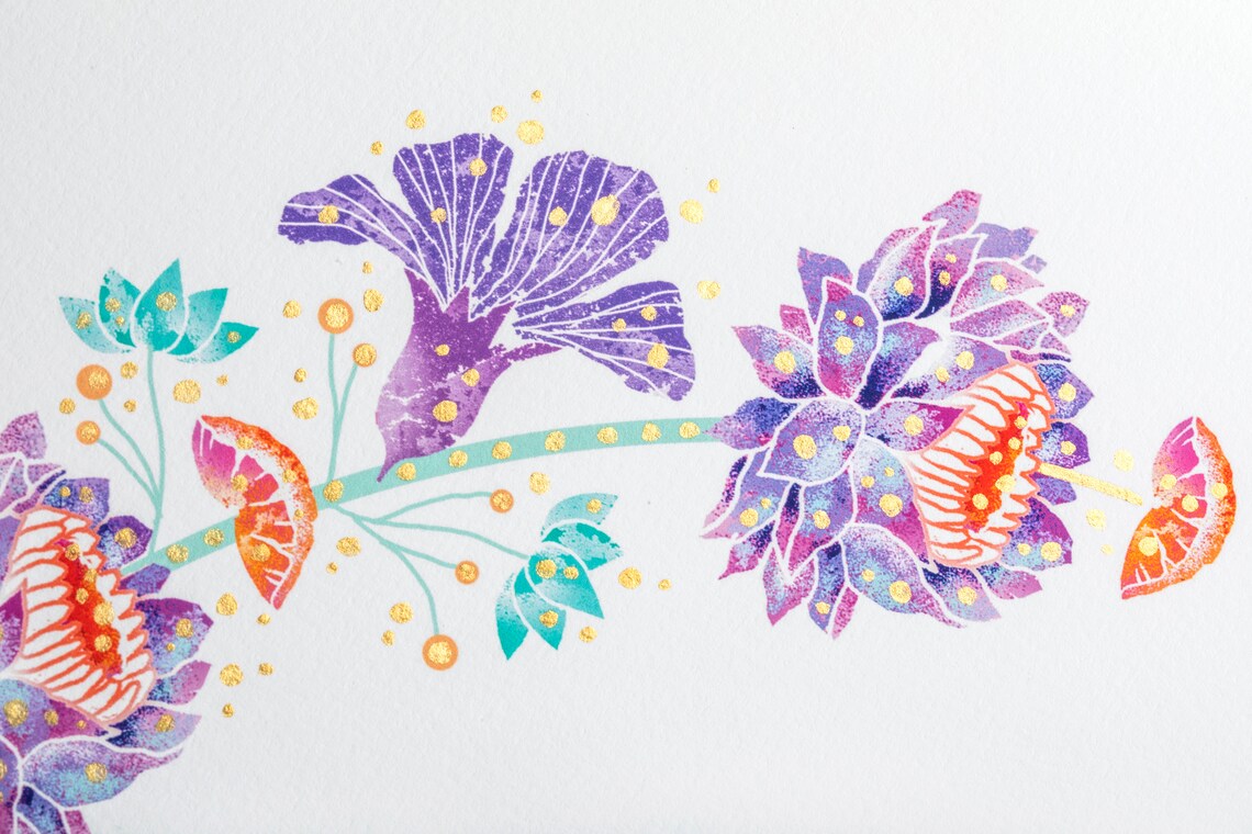 Baby Girls Blessing Personalized Purple Bloom - Etsy