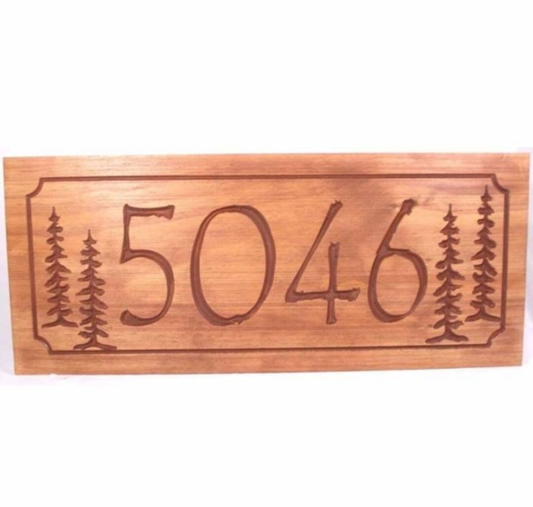 House Numbers Address Sign Custom Address Plaque Personalized Engraved ...