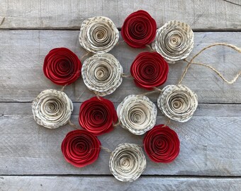 Paper Rose Garland | Etsy