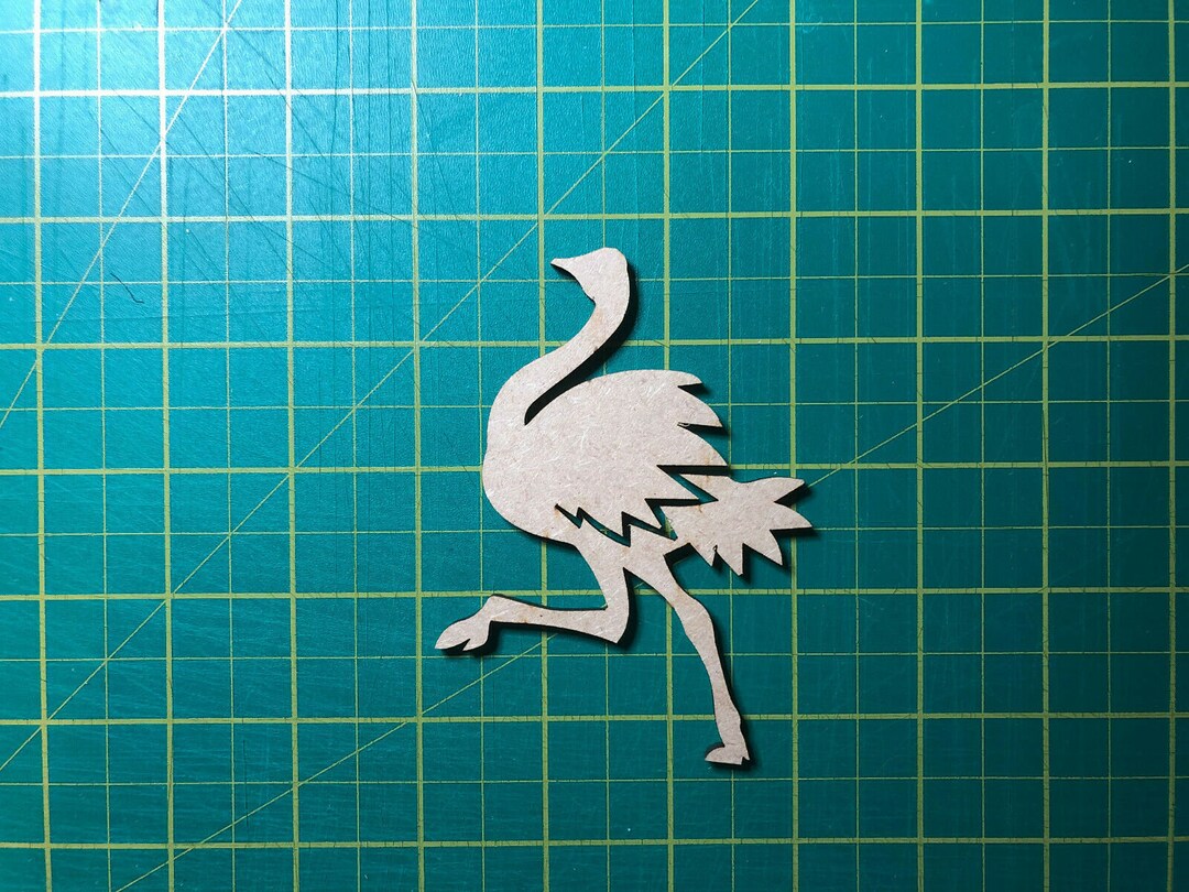 Wooden Ostrich, MDF Ostrich, Laser Cut Ostrich, Wooden Cutouts ...
