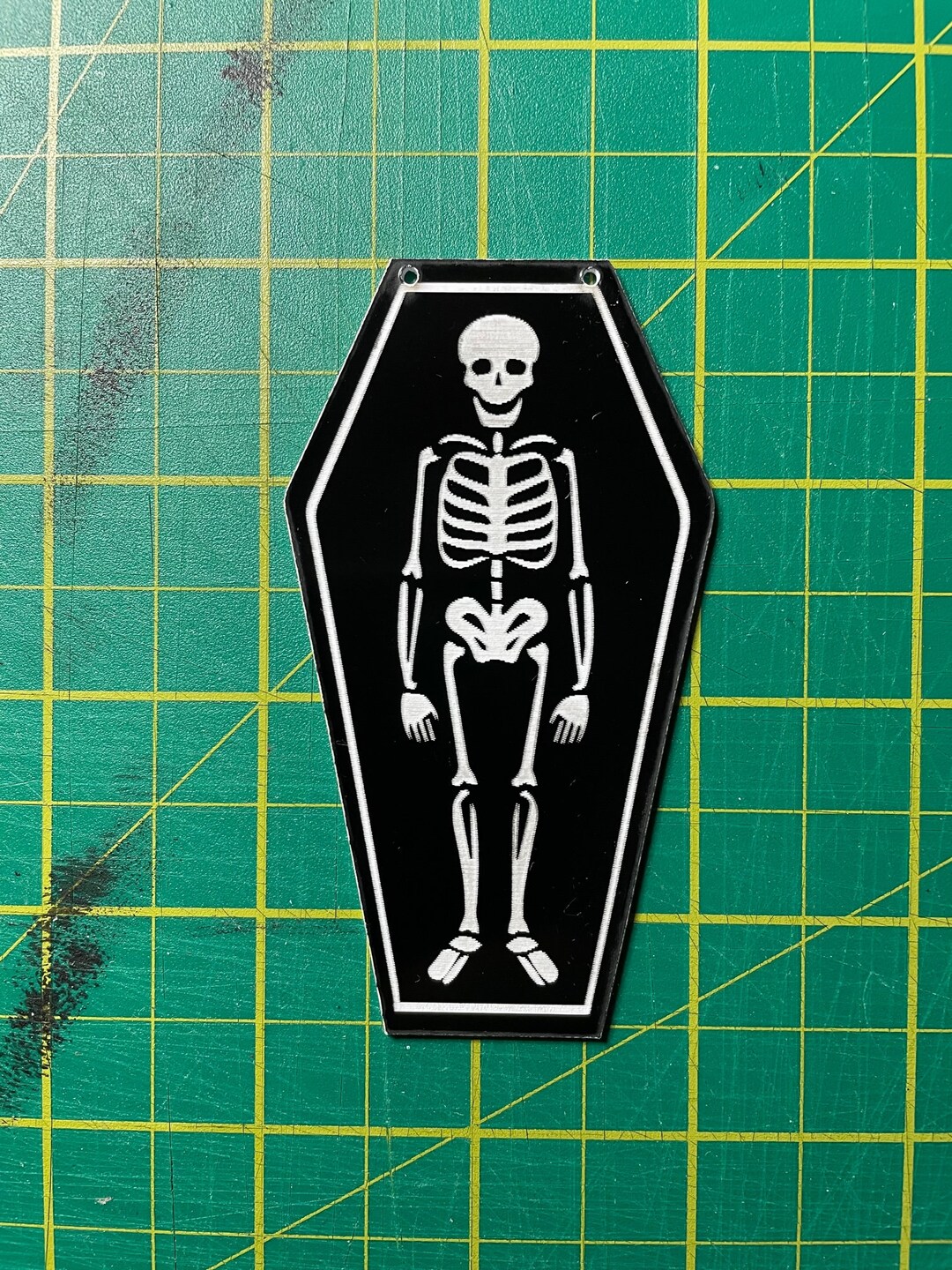 Coffin Skelton, Engraved Coffin, Gothicdecor, Craft Shapes, Darkdecor ...