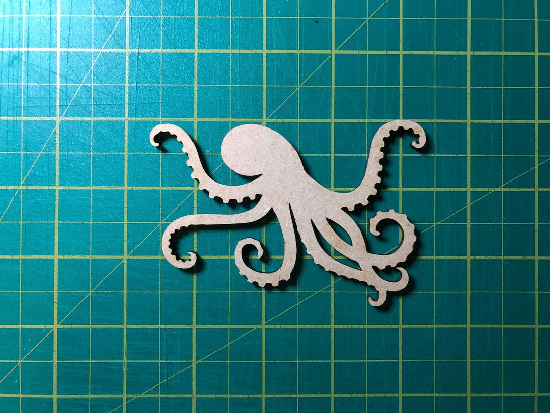Wooden Octopus, MDF Octopus, Laser Cut Shape, Cutouts, Embellishment ...