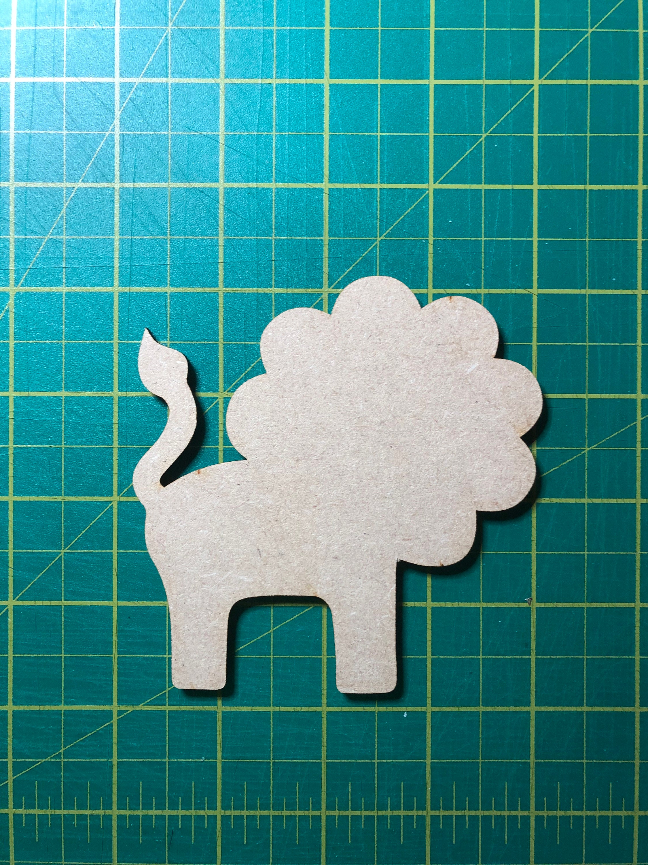 León de madera León MDF León cortado con láser Animales de - Etsy España