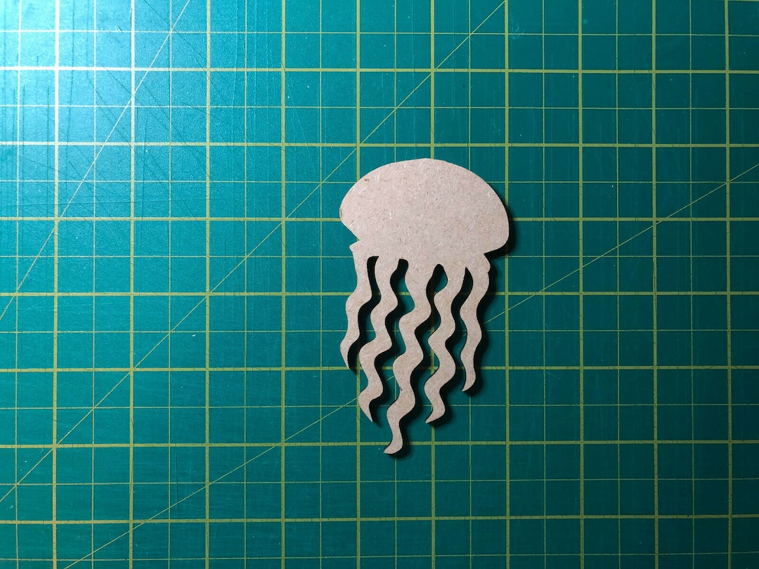 Wooden Jellyfish, Laser Cut Shapes, Wooden Cutouts, Embellishment ...