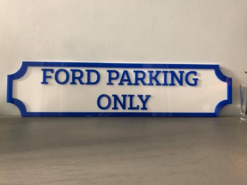 Ford Parking Only Street Sign, Personalised Street Signs, Acrylic ...