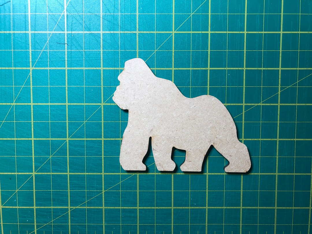 Wooden Gorilla, MDF Gorilla, Laser Cut Animals, Wooden Cutouts ...